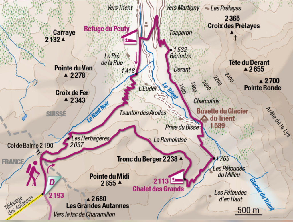 Randonnée des balcons de Trient